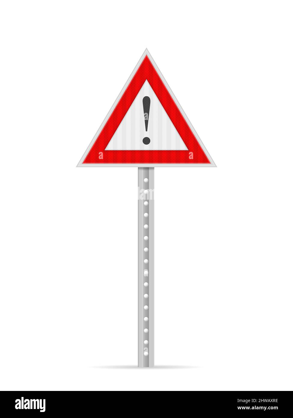 Other danger road sign on a white background. Vector illustration Stock ...
