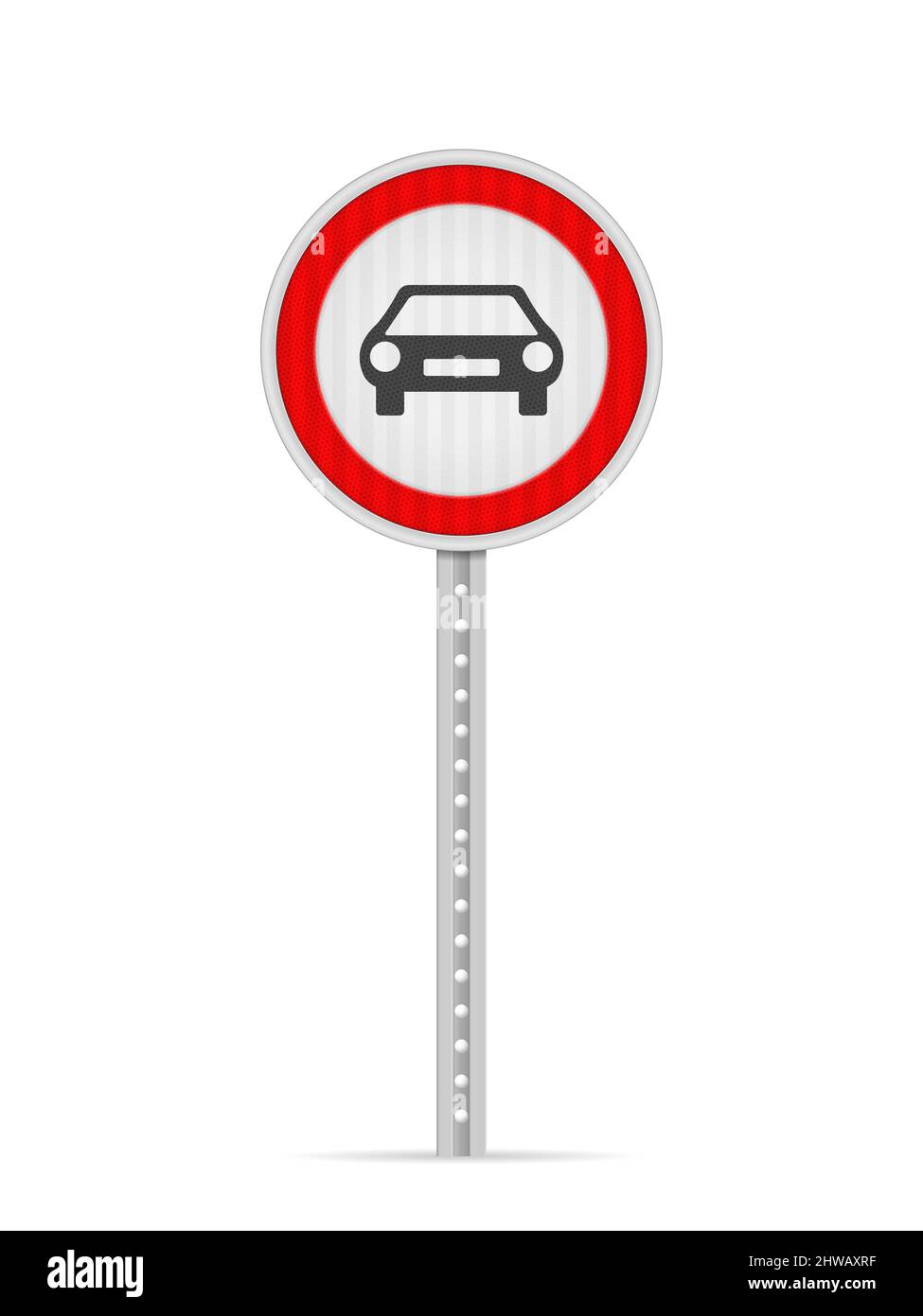 No vehicles road sign on a white background. Vector illustration Stock ...