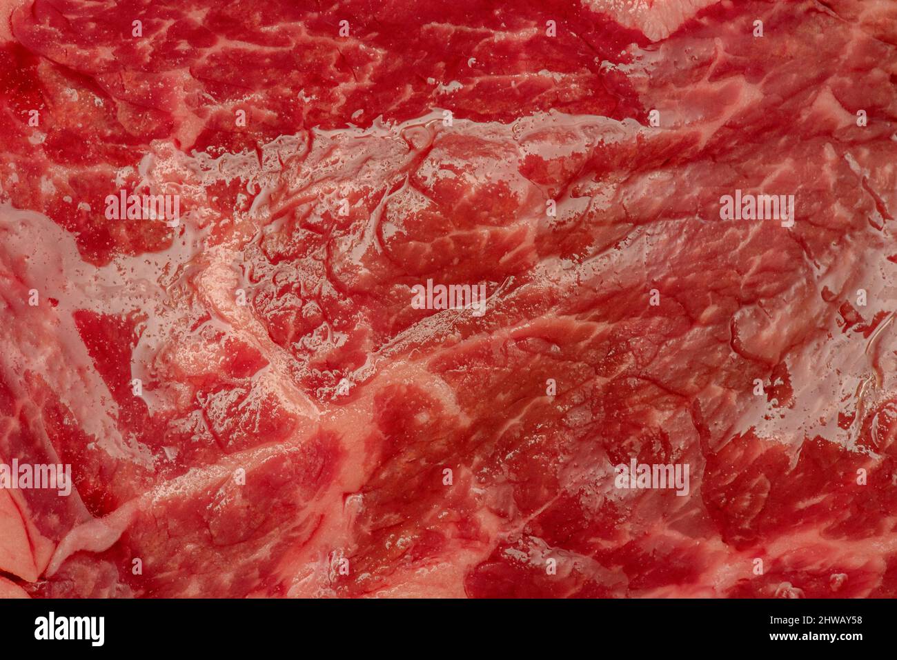 Macro photo of raw fresh meat. Beef meat close up as a background Stock ...
