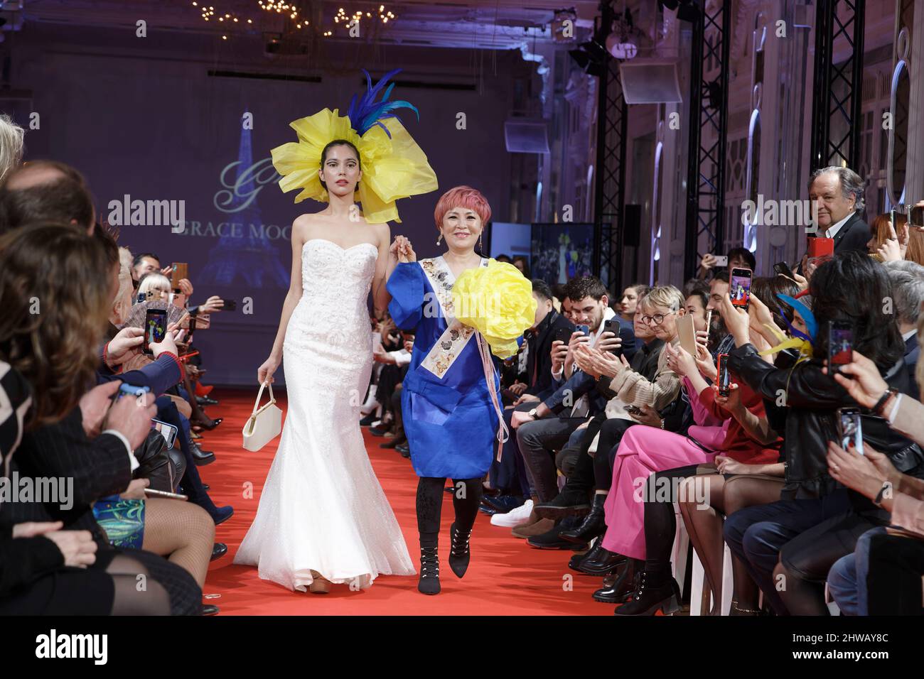 Paris, France. 03rd Mar, 2022. Fashion designer Grace Moon and her ...