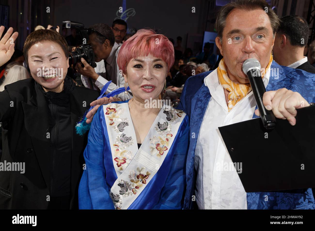 Paris, France. 03rd Mar, 2022. Hairdresser Malia Maria, Grace Moon and ...