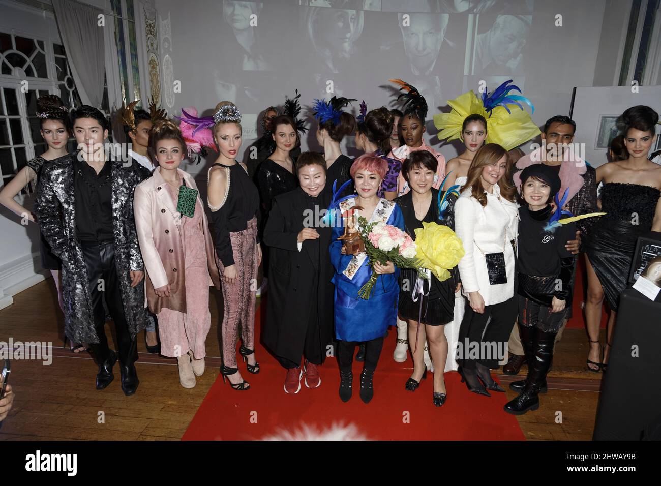 Paris, France. 03rd Mar, 2022. Grace Moon and his whole team attend ...
