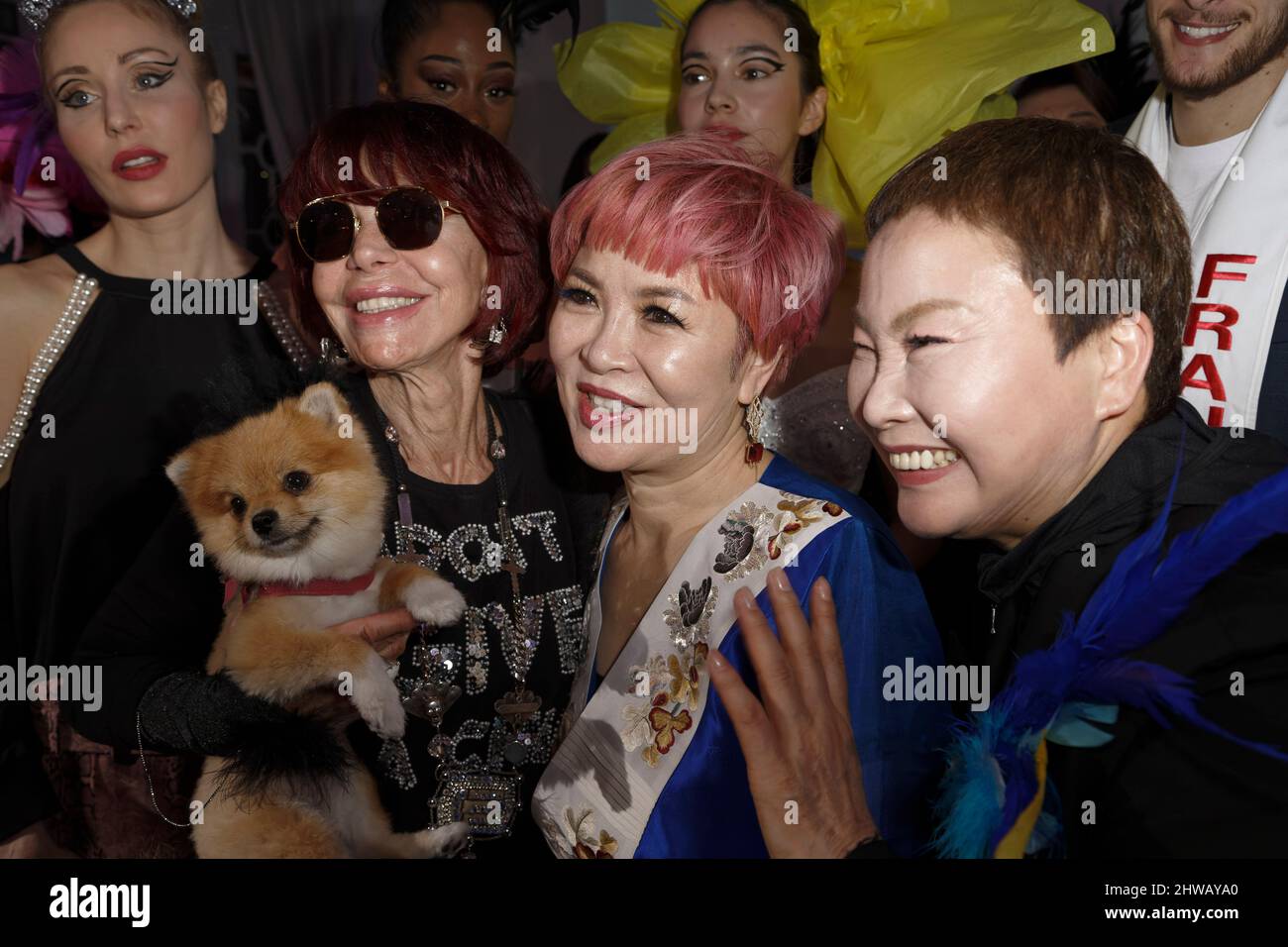 Paris, France. 03rd Mar, 2022. Any d'Avray and Grace Moon attend “Fly ...