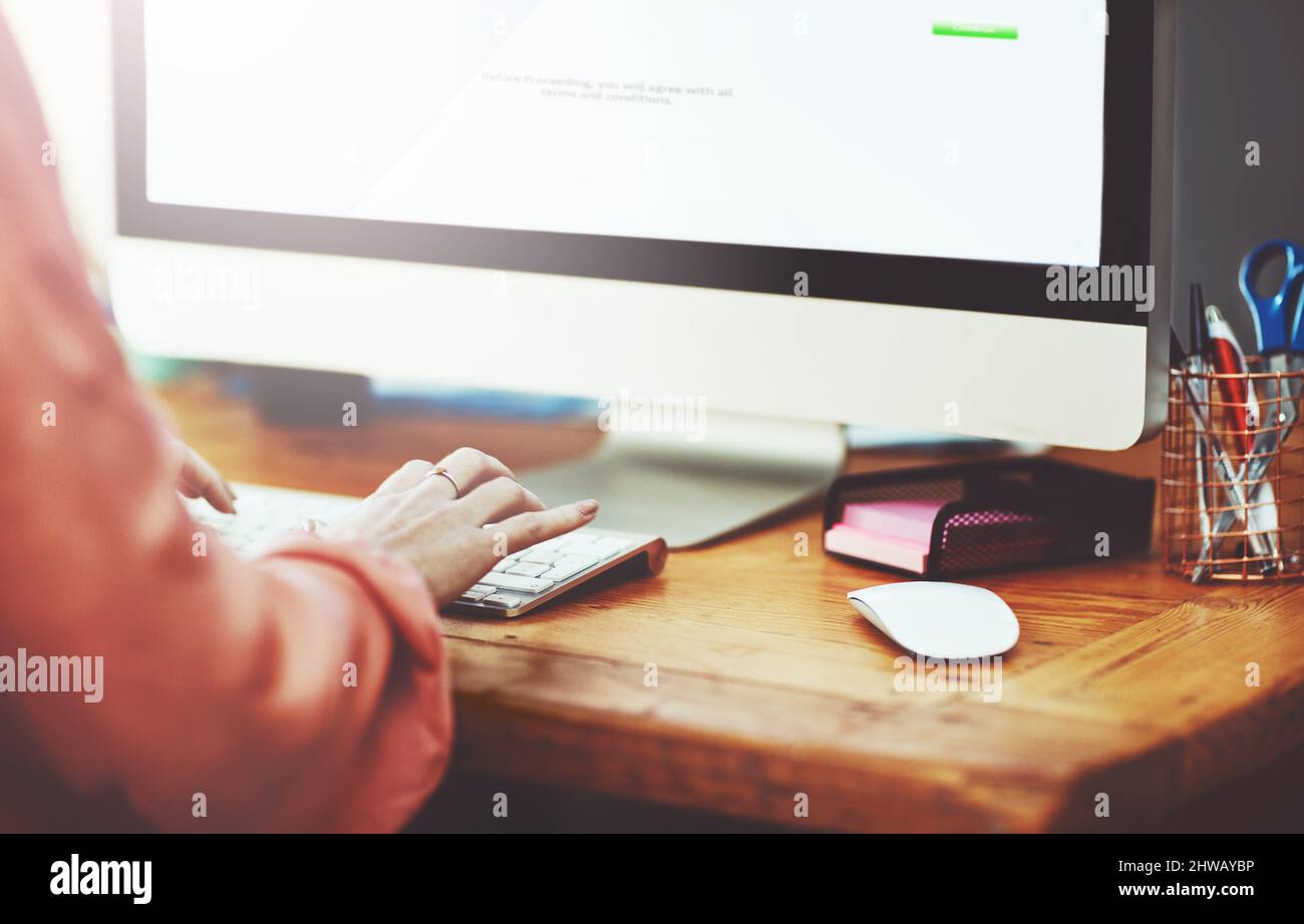 Staying on top of things. Closeup shot of an unrecognizable ...