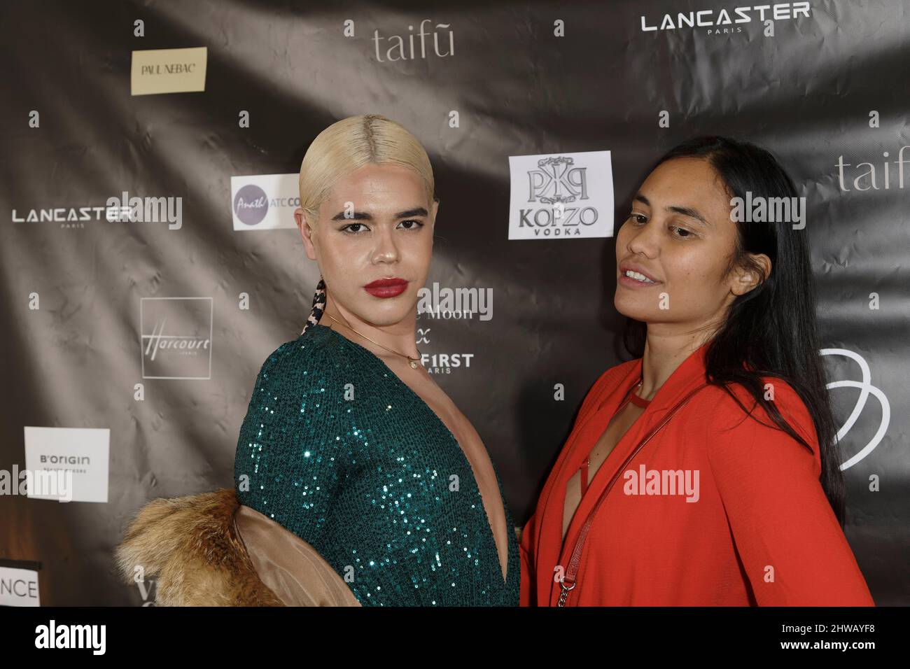 Paris, France. 03rd Mar, 2022. A guest and Gabrielle Vaite Boulet ...