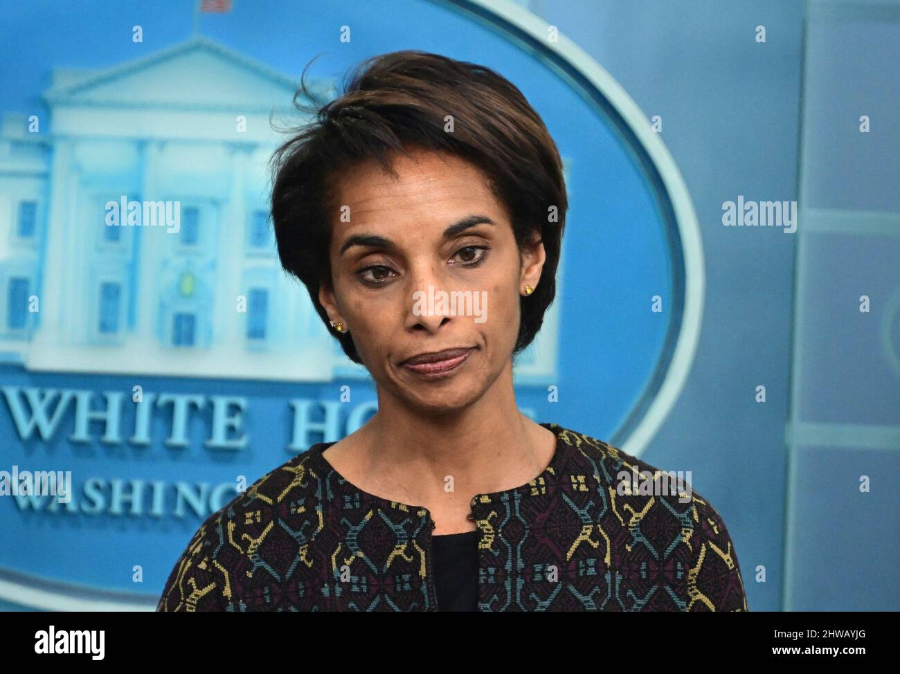 Cecilia Rouse, Chair, Council of Economic Advisors, makes remarks as ...