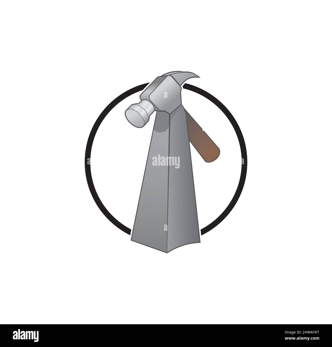 Construction Hammer trophy design illustration vector eps format ...
