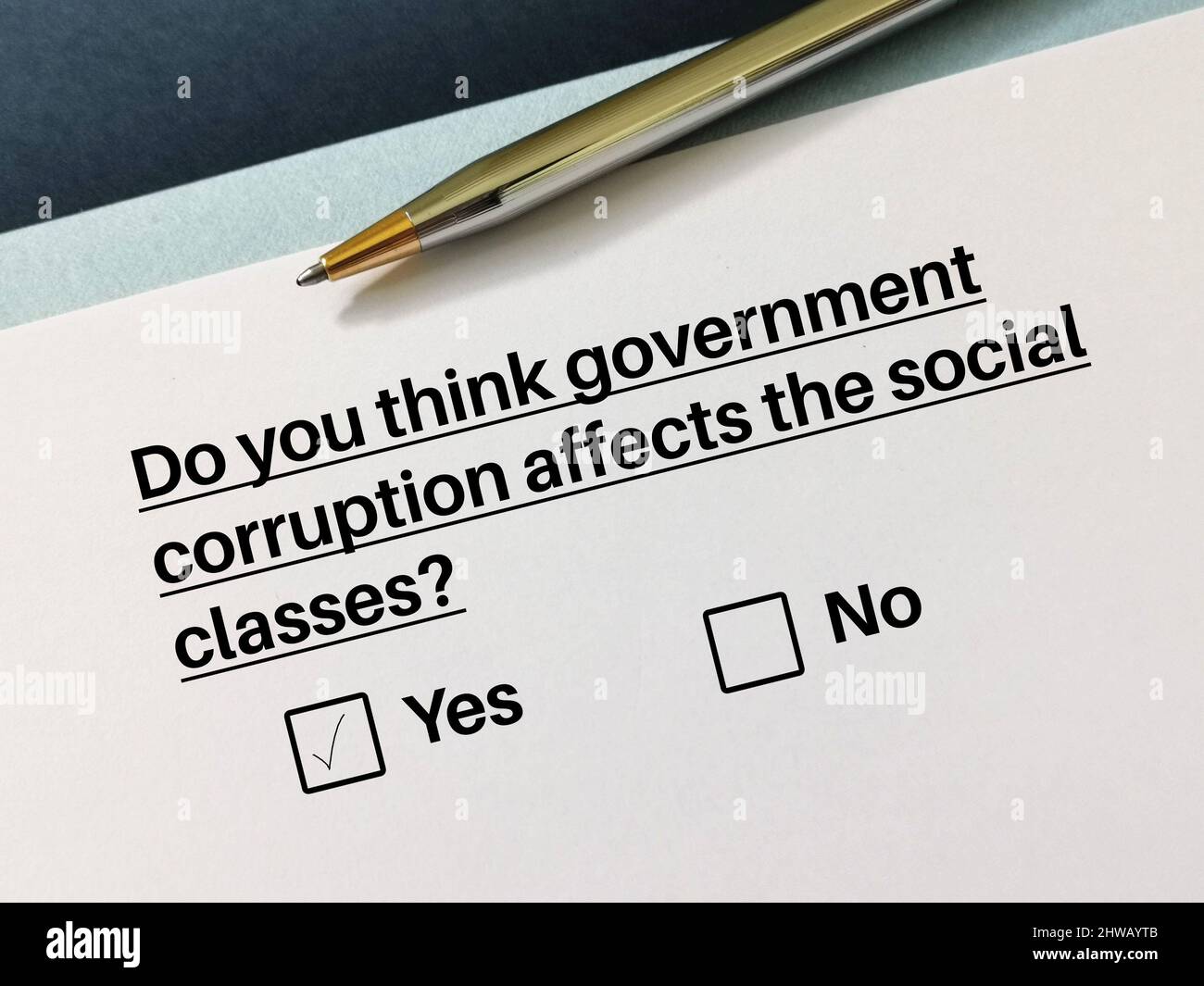 One person is answering question about social inequality. The person ...
