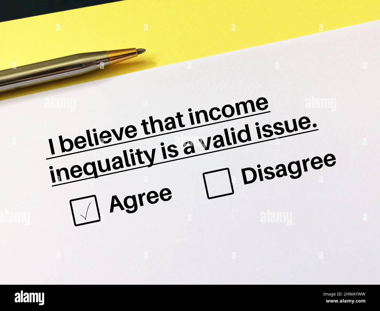 One person is answering question about social inequality. The person ...
