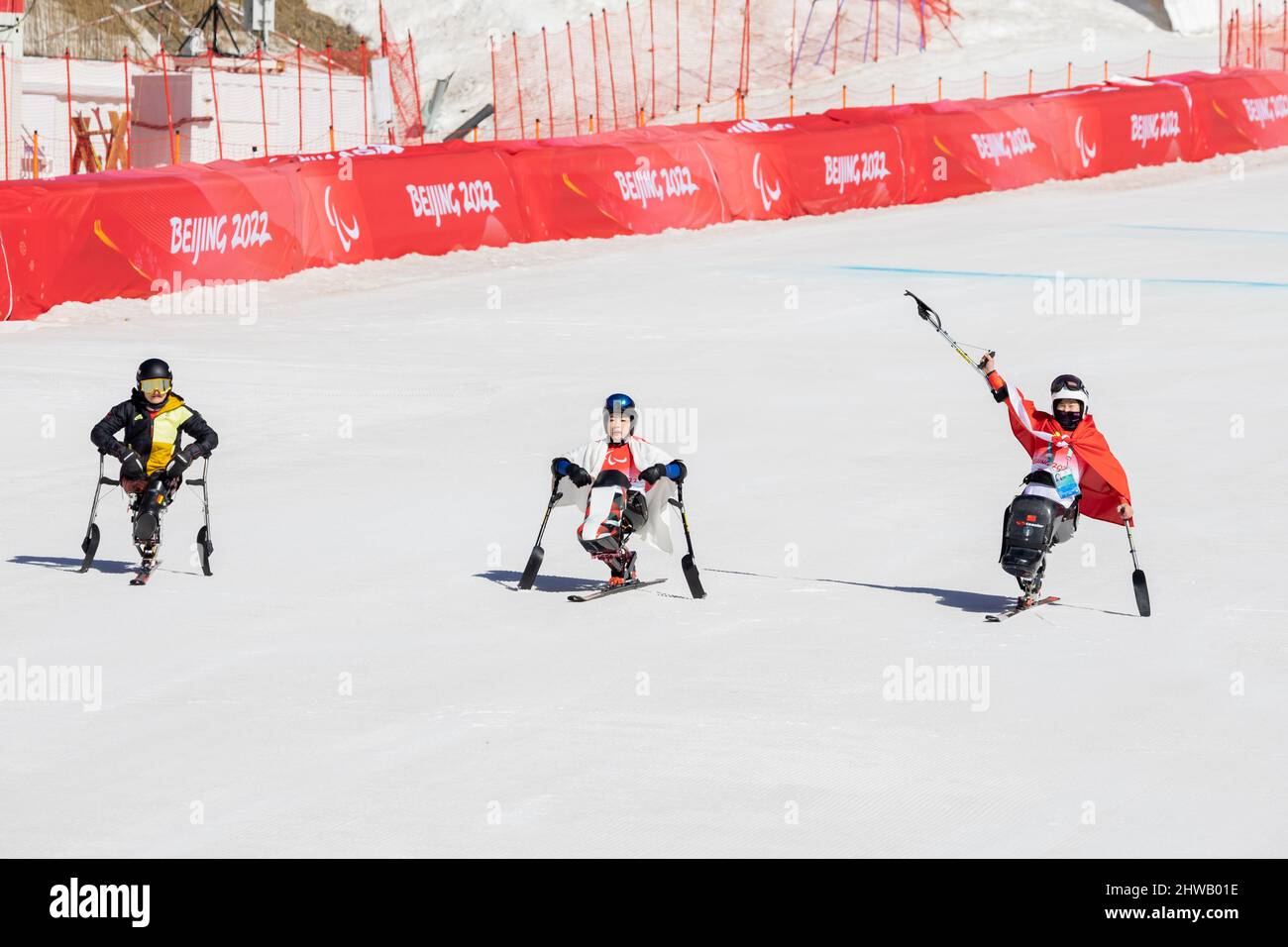 Beijing, China. 05th Mar, 2022. Paralympics, Para Alpine Skiing, Women ...