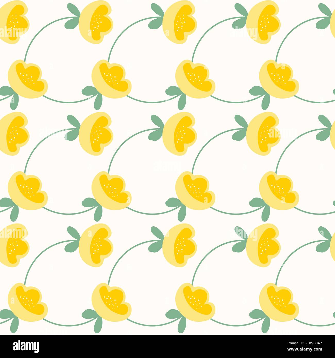 Seamless floral pattern based on traditional folk art ornaments ...