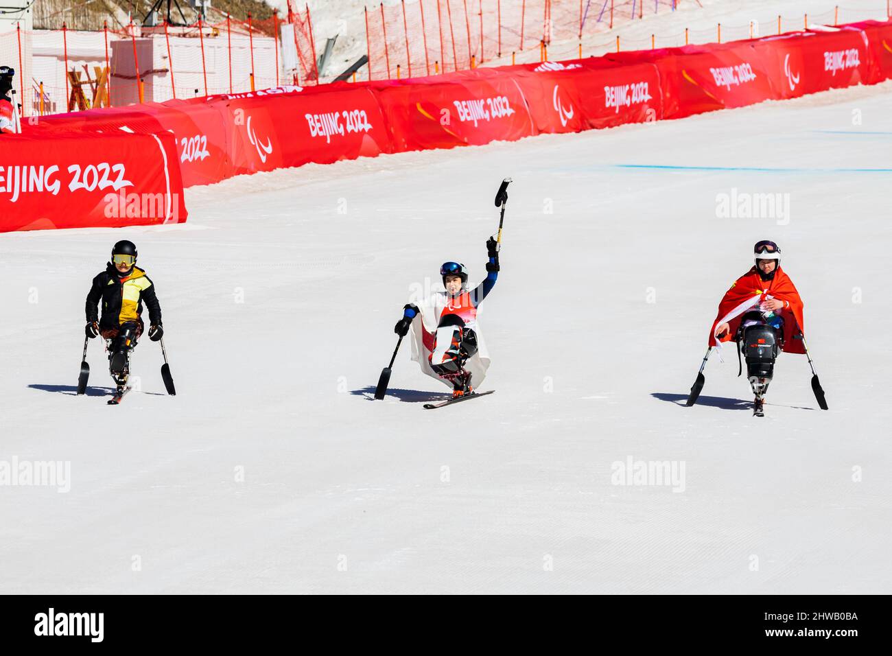 Beijing, China. 05th Mar, 2022. Paralympics, Para Alpine Skiing, Women ...