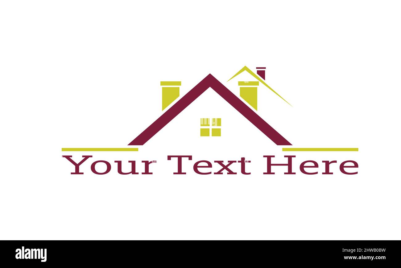 Real Estate home building construction company logo design orange and ...