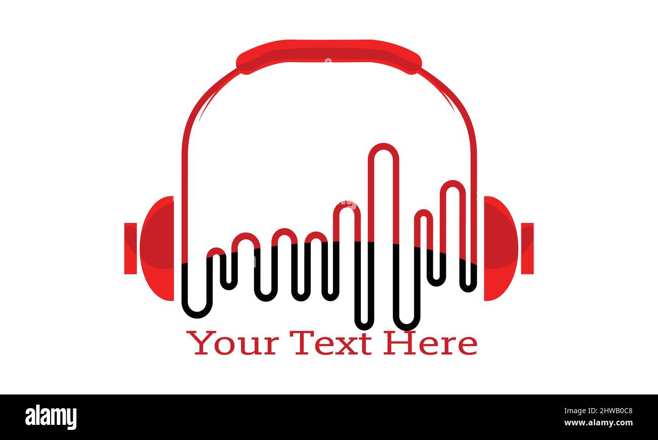 Headphones on electric music Stock Vector Images - Alamy