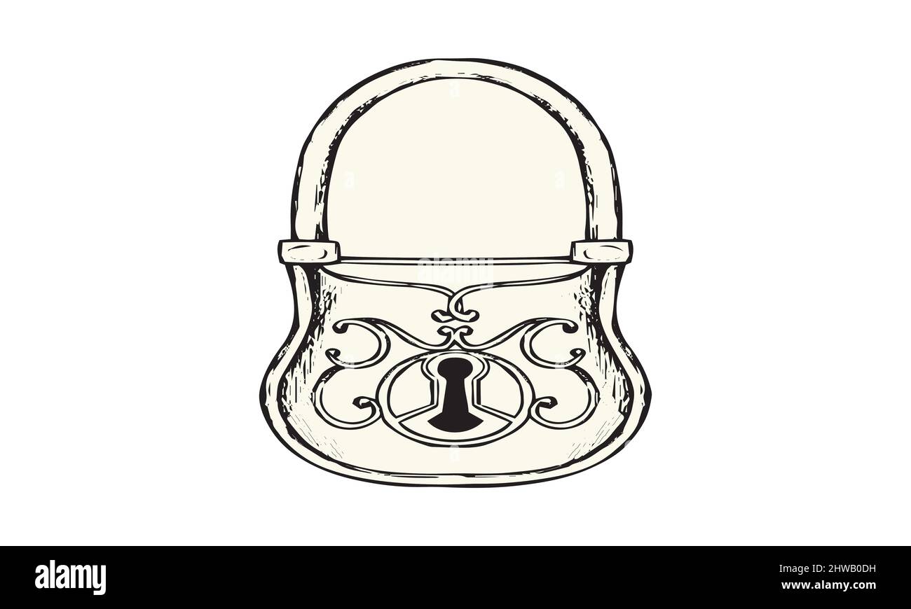 Security system padlock protection Stock Vector Images - Alamy