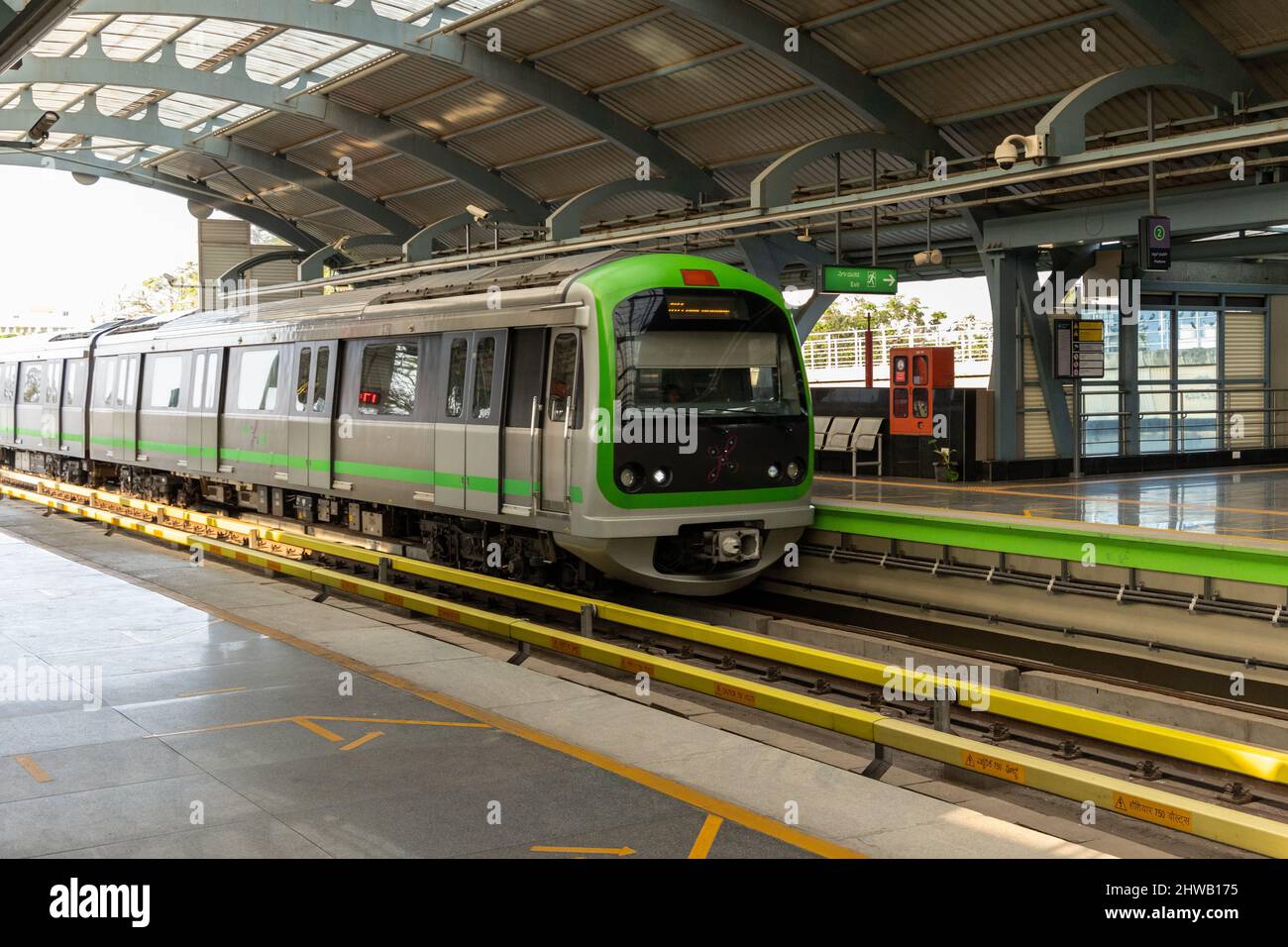 Namma Metro Green Line Train entering National College Metro Station at ...