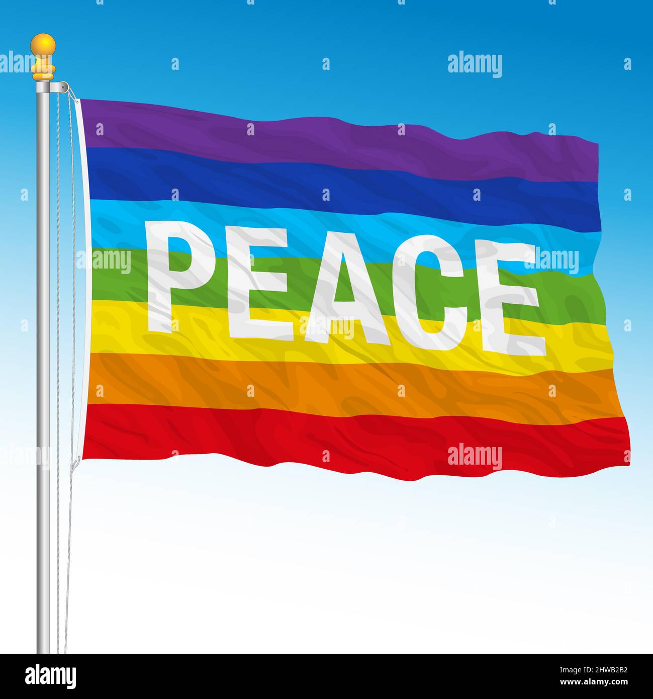 Peace movement flag, international symbol, vector illustration Stock ...