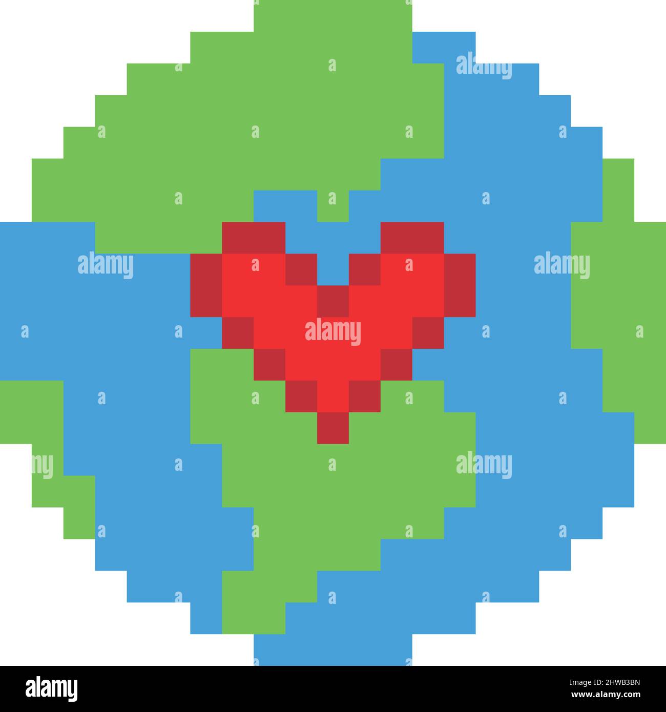 Pixelart world map Stock Vector Images - Alamy