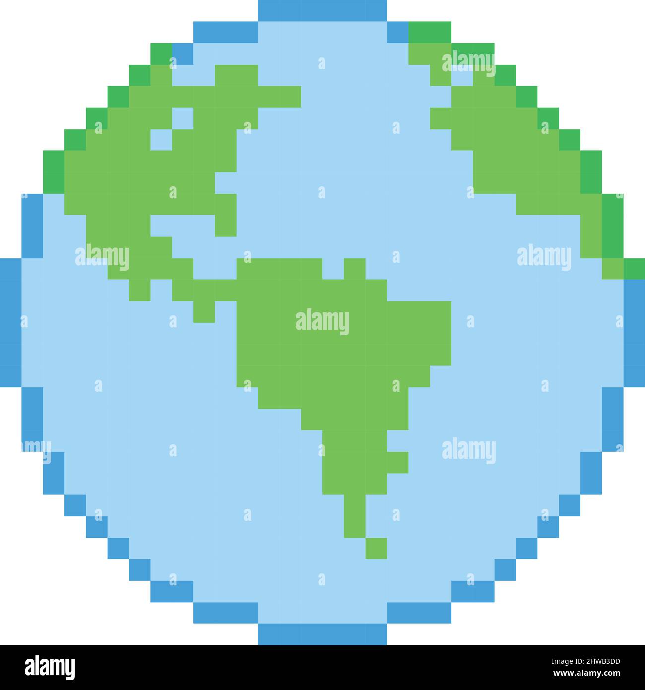 Pixelart world map Stock Vector Images - Alamy