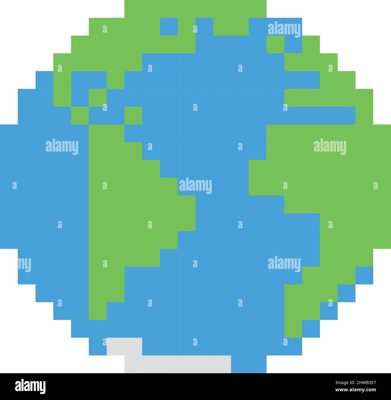 Pixelart world map Stock Vector Images - Alamy