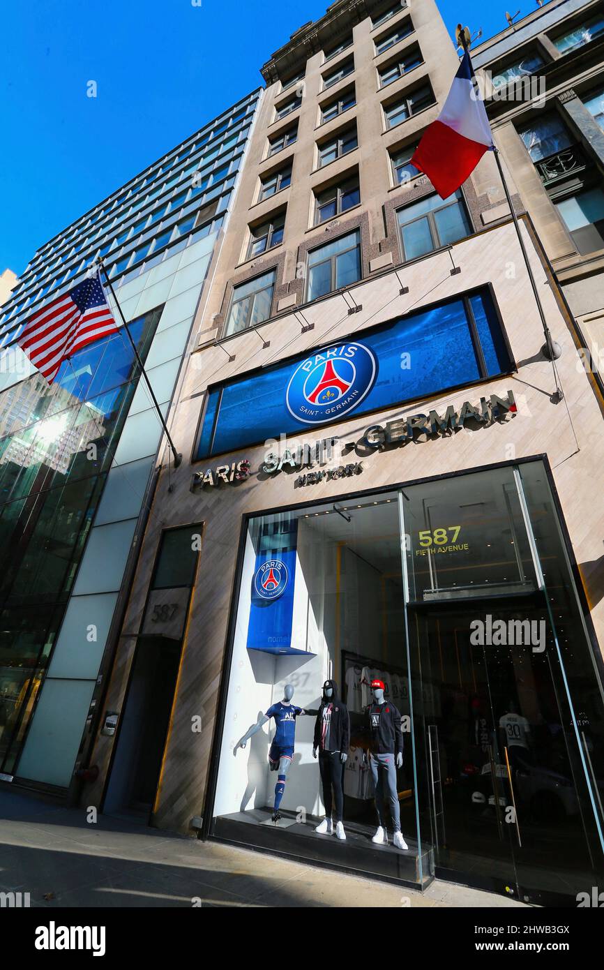 New York, USA. 04th Mar, 2022. Paris Saint-Germain new store is now ...