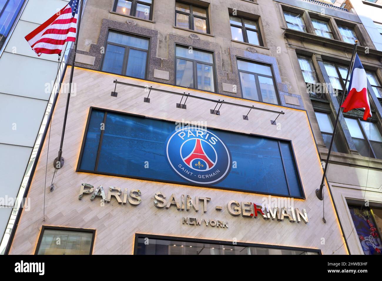 New York, USA. 04th Mar, 2022. Paris Saint-Germain new store is now ...