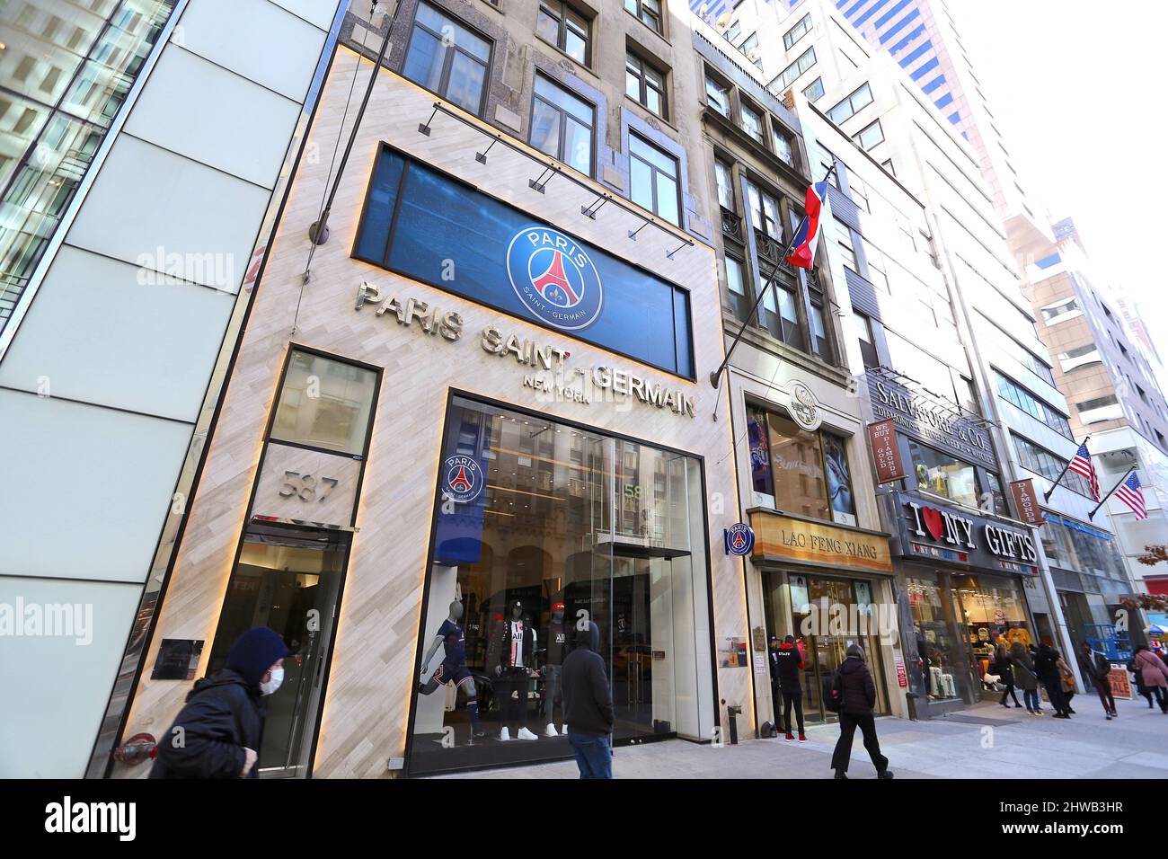 New York, USA. 04th Mar, 2022. Paris Saint-Germain new store is now ...