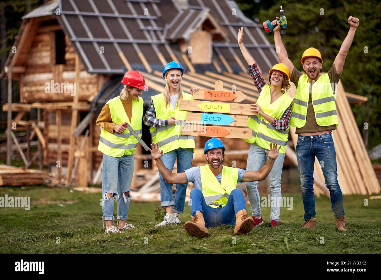 Workers cheering hi-res stock photography and images - Alamy