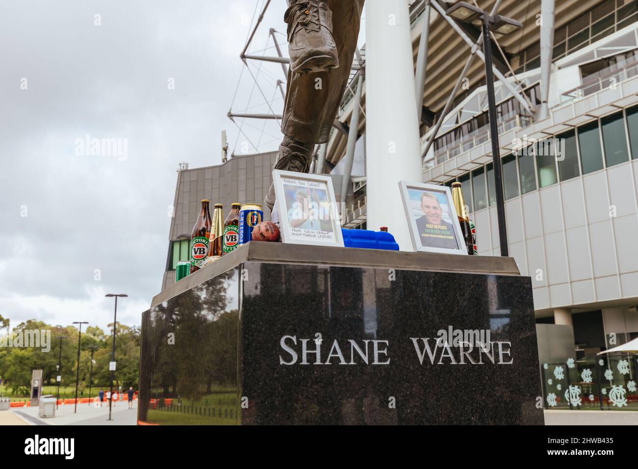 Remembering Shane Warne at the MCG in Australia Stock Photo - Alamy