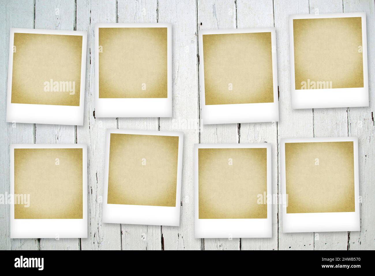 Set of classic blank Polaroids Stock Photo - Alamy
