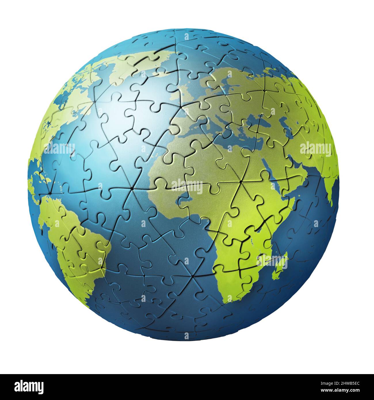 Map of the world jigsaw Cut Out Stock Images & Pictures - Alamy