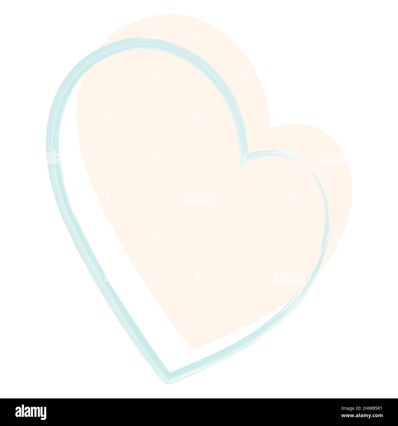 Heart Element Hand Drawn Cute Illustration Stock Vector Image & Art - Alamy