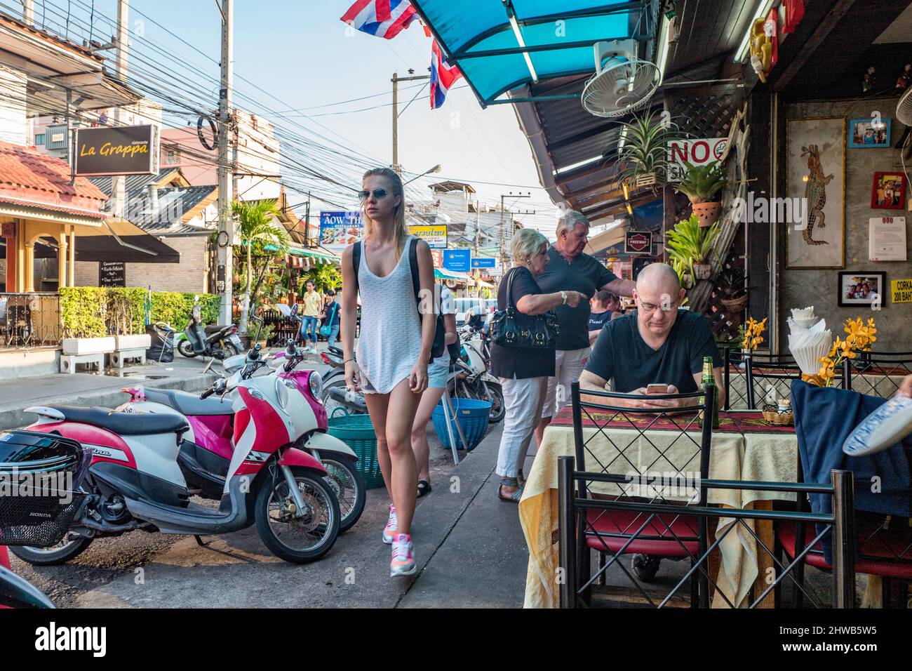 Urban scene from vintage Hua Hin. This is an old fishing village that became one of the most ...