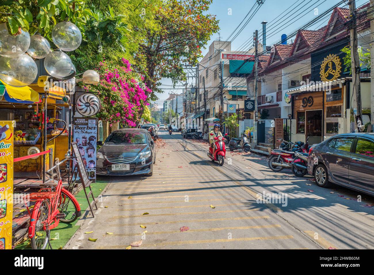 Urban scene from Chiang Mai. This ancient town is a popular travel ...