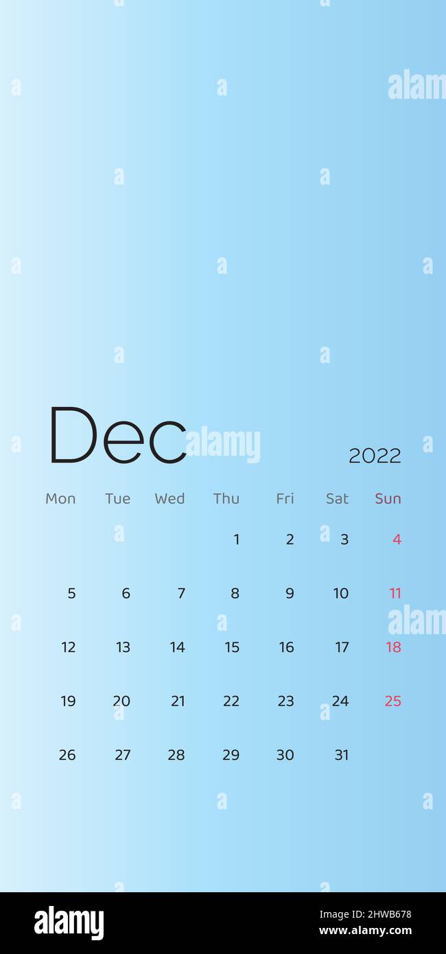 December 2022 calendar planner set for template corporate design week ...