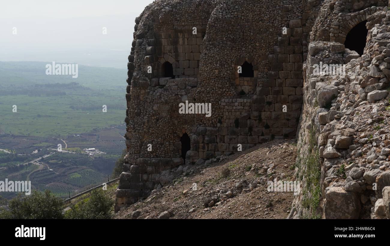 Nimrod Fortress in Israel, Remnants of castle on the Golan Heights near ...
