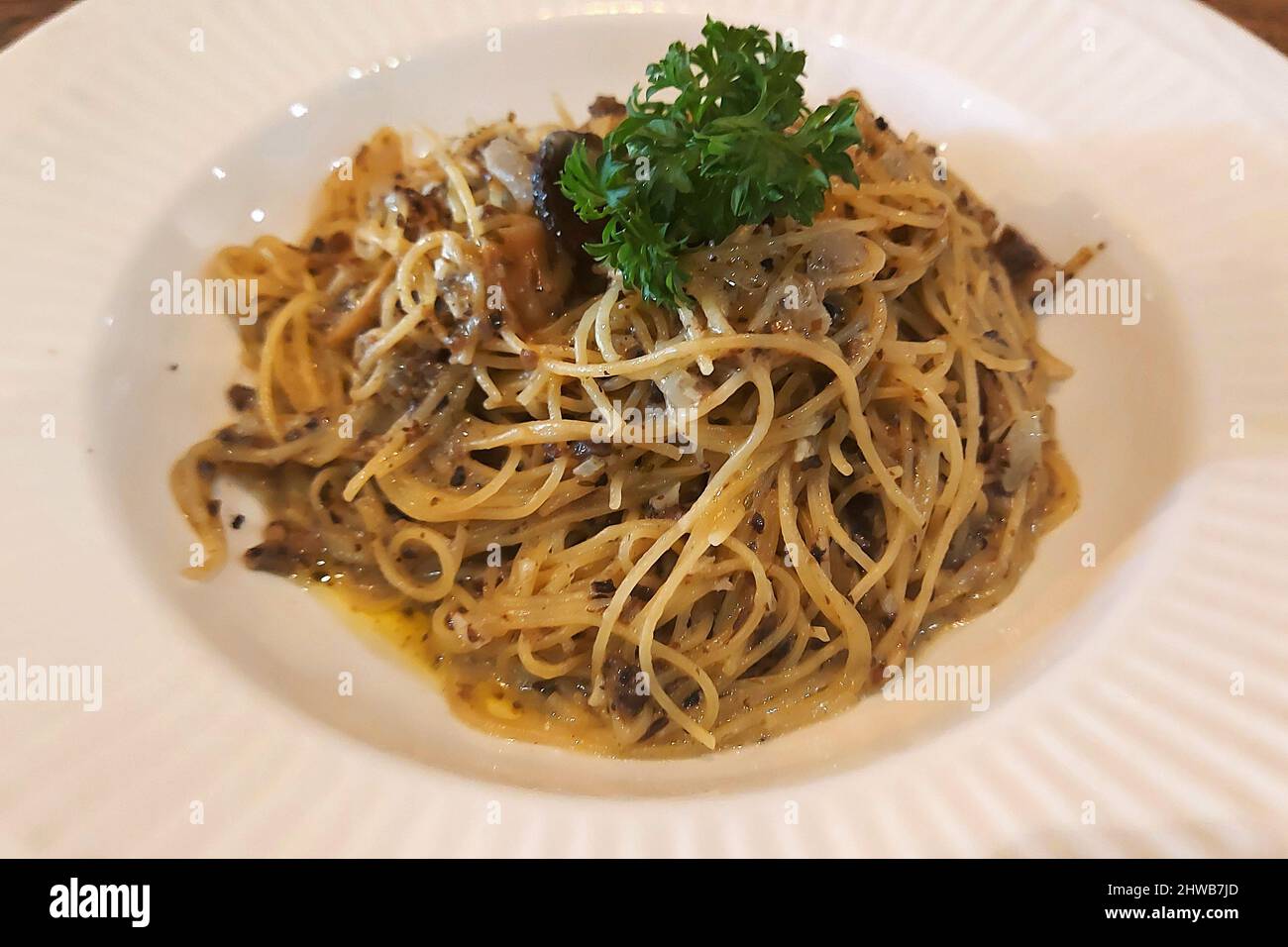Spaghetti, Italian Food at Cafe, Jakarta, Indonesia Stock Photo - Alamy