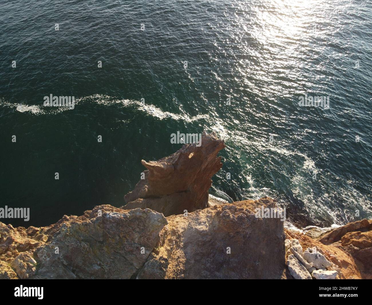 Dragon head arise from the water - The rock or lava formation with the ...