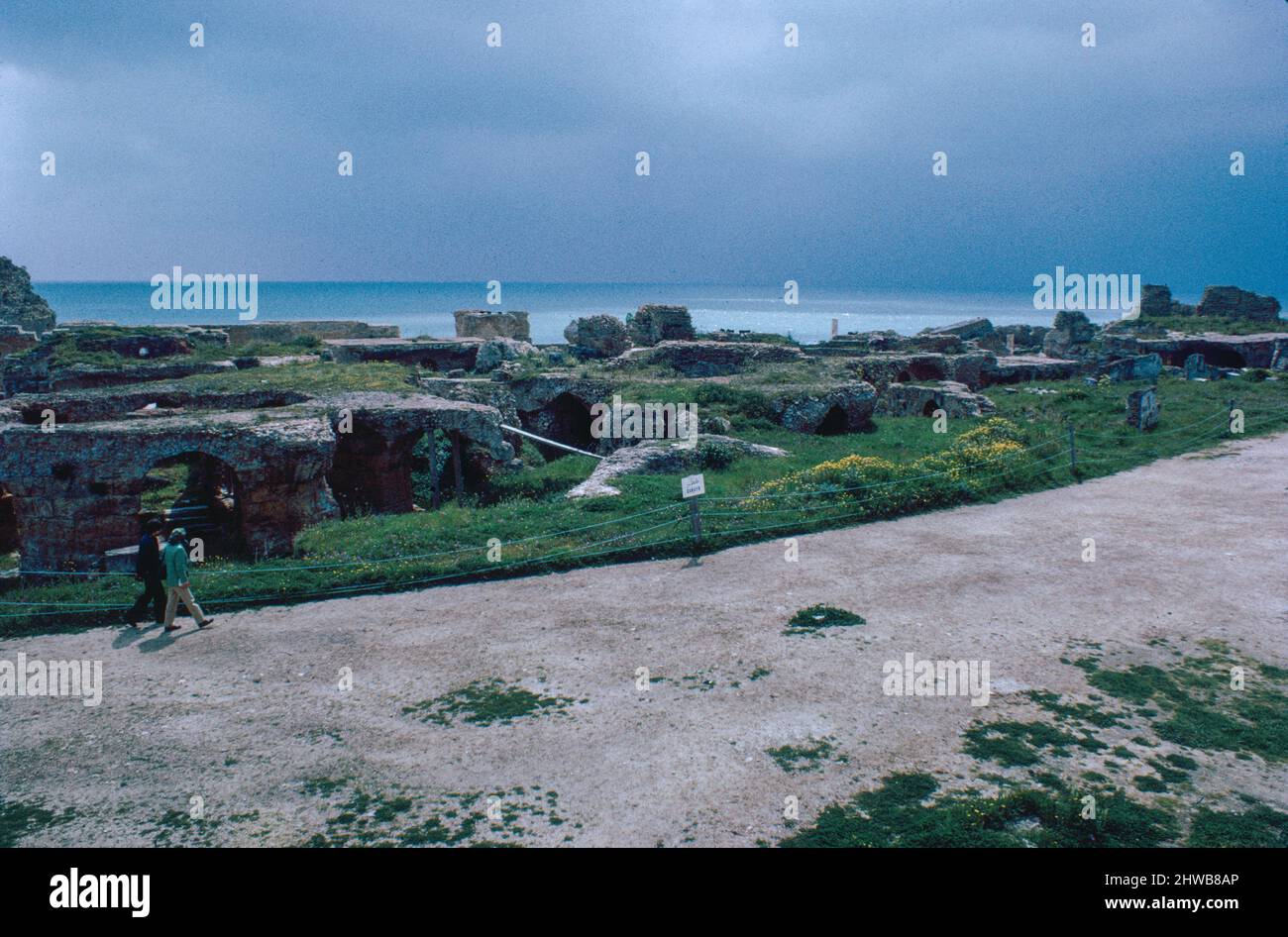 Archive scan of Archaeological Site in Carthage. Ruins of the capital ...
