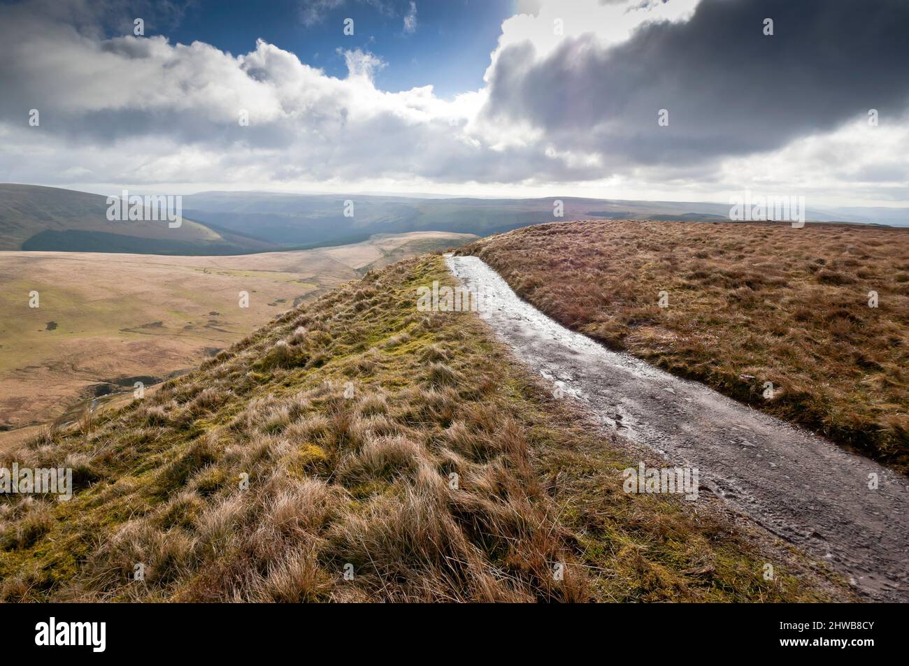 Brecon Beacons landscape, Powys, Wales Stock Photo - Alamy