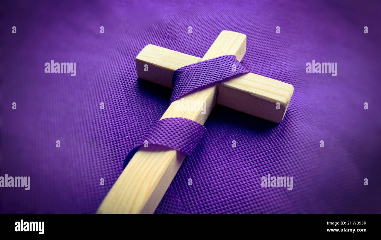 Good Friday, Lent Season and Holy Week concept - A Christian cross on ...