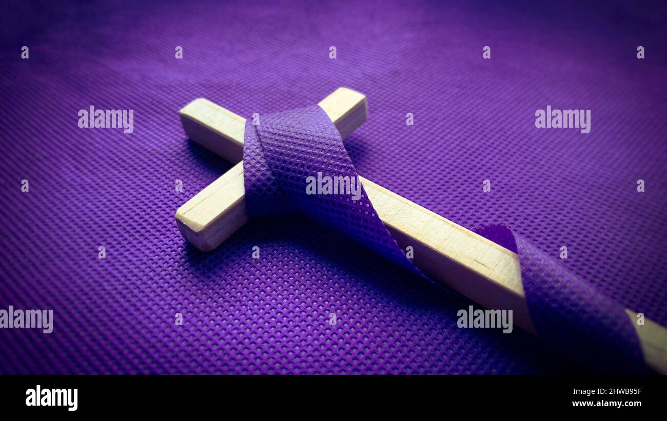 Good Friday, Lent Season and Holy Week concept - A Christian cross on ...