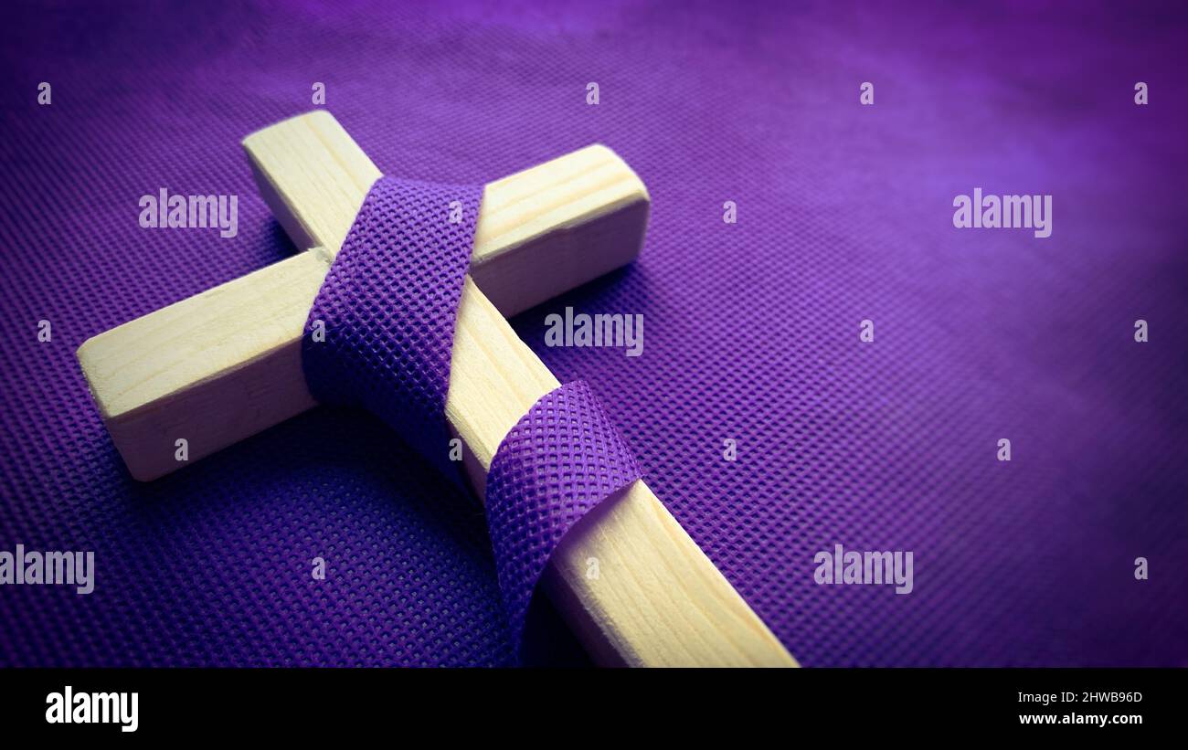 Good Friday, Lent Season and Holy Week concept - A Christian cross on ...