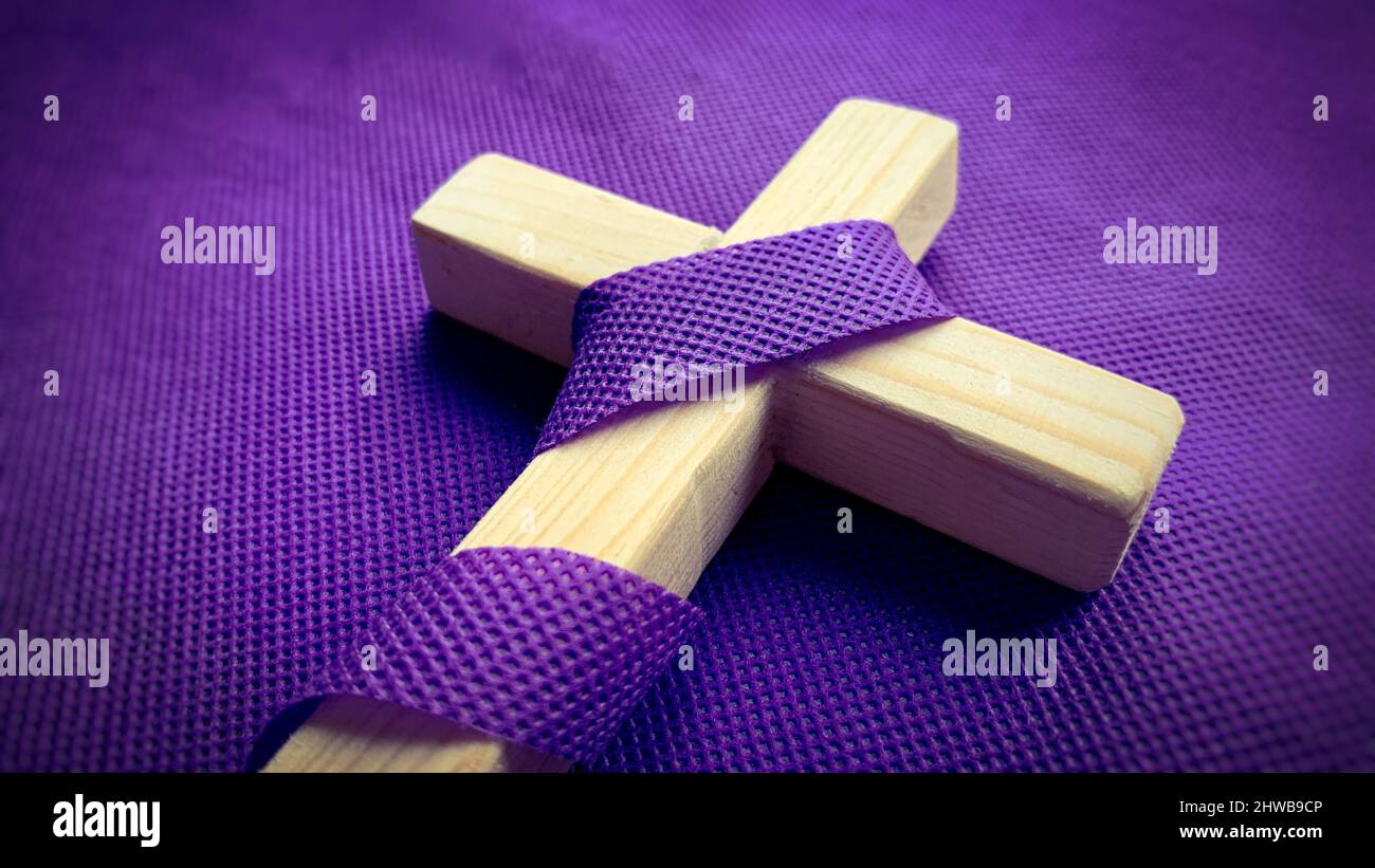 Good Friday, Lent Season and Holy Week concept - A Christian cross on ...