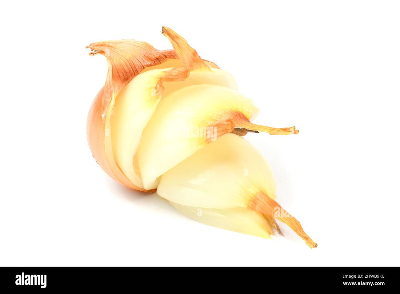 Yellow onion bulbs on white background. High resolution photo. Full ...