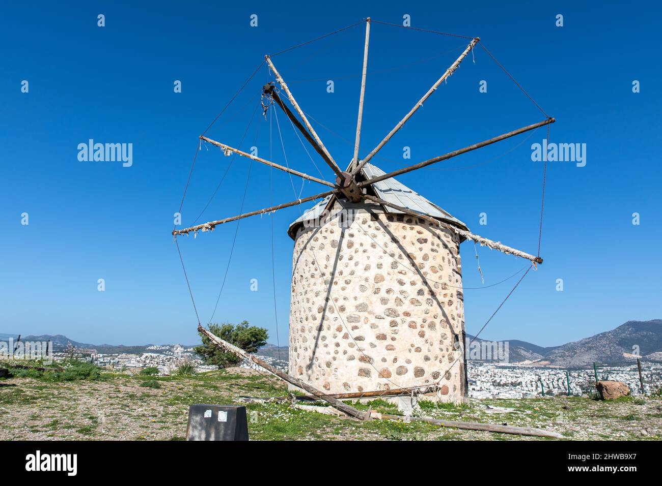 Old windmill Bodrum, Turkey Stock Photo - Alamy