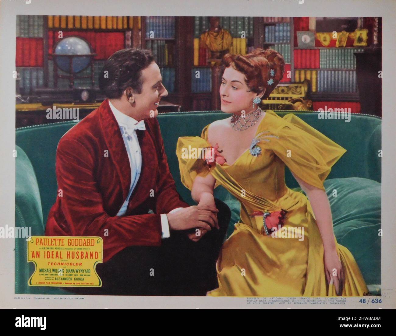 MICHAEL WILDING and PAULETTE GODDARD in AN IDEAL HUSBAND 1947 director ...