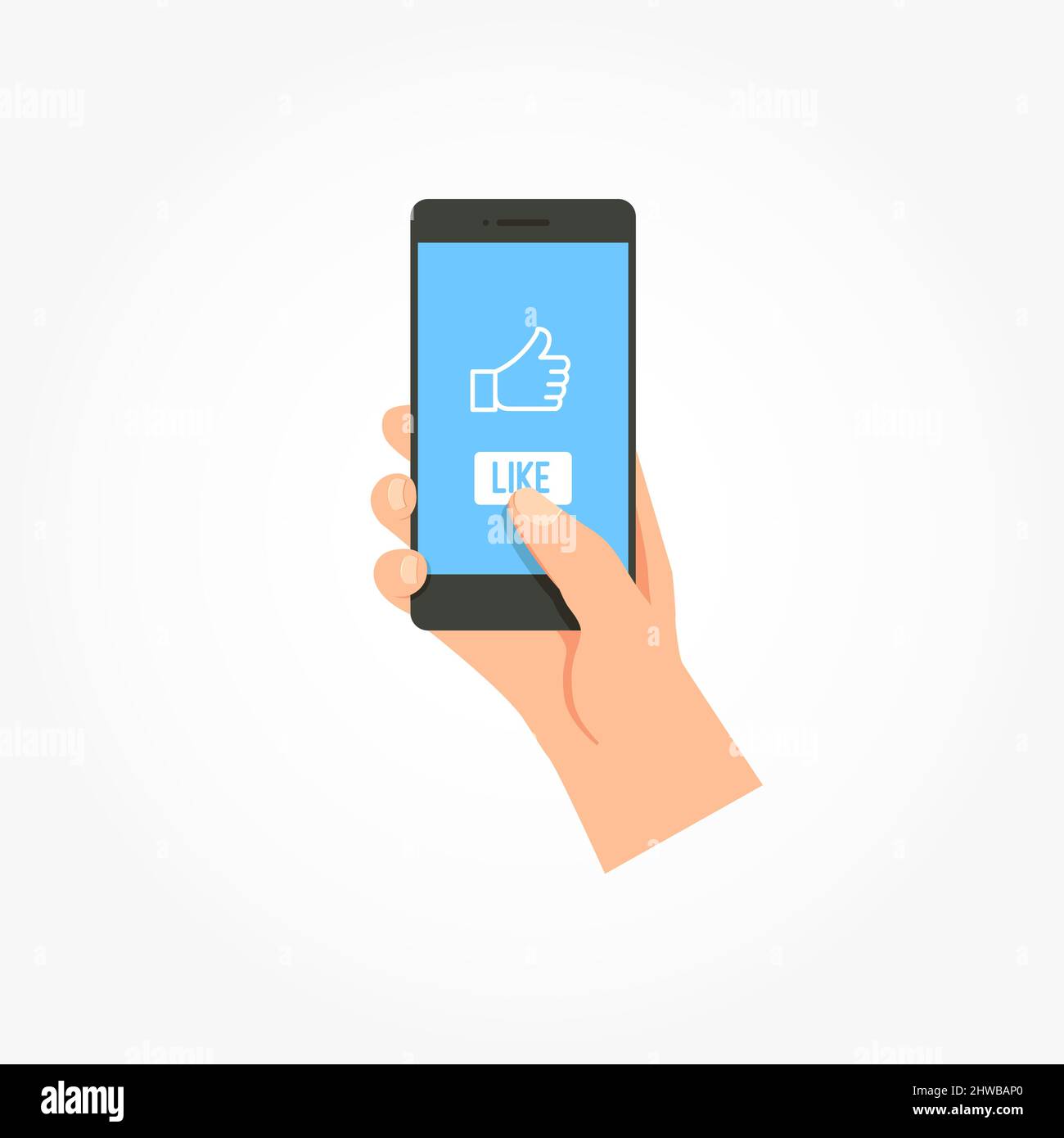 Phone Thumbs Up Icon Stock Vector Image & Art - Alamy