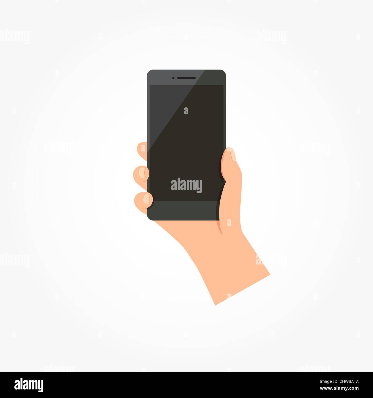 Hand Holding Mobile Phone Vector Stock Vector Image & Art - Alamy