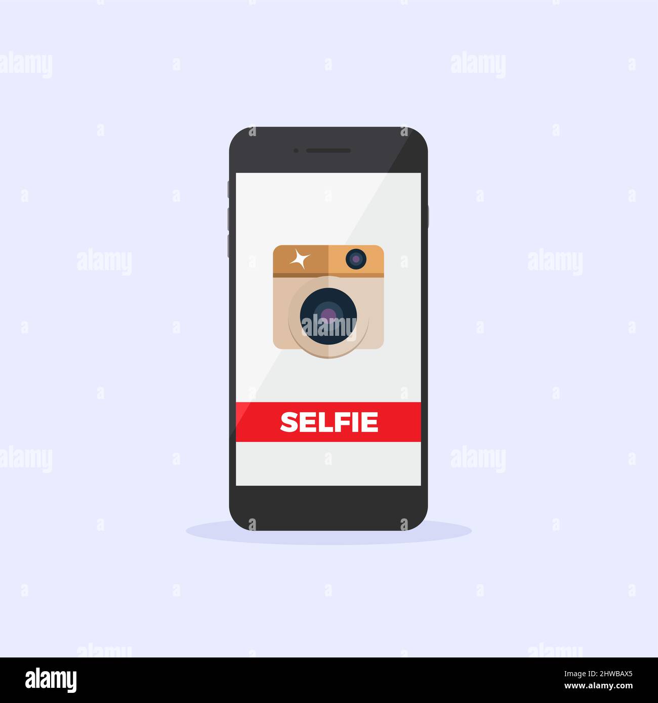 Selfie Camera Phone Flat Icon Stock Vector Image & Art - Alamy